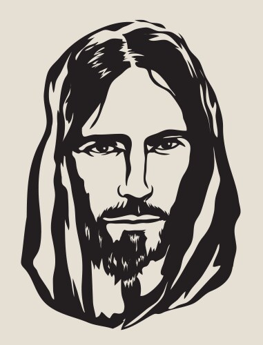 Face of jesus christ Royalty Free Vector Image
