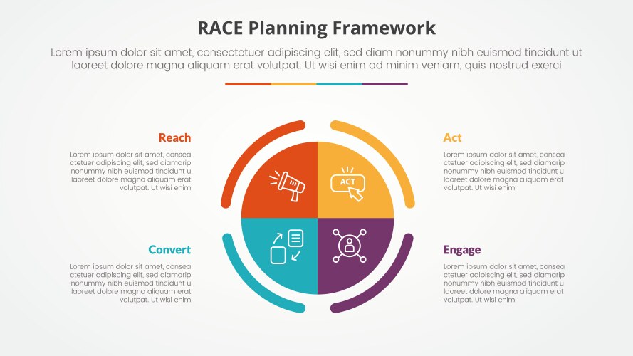 Race framework infographic concept for slide Vector Image Race framework infographic concept for slide Vector Image