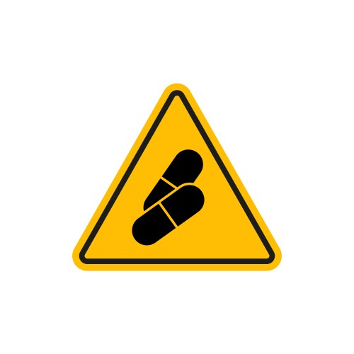 Side effects sign icon set information Royalty Free Vector