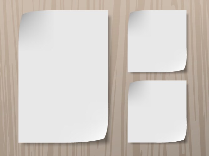 Clear a4 office paper sheet with folded corner Vector Image