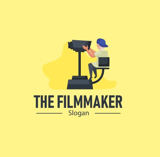 Photography mascot logo Royalty Free Vector Image