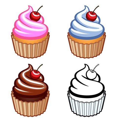 Cupcake Outline Vector Images (over 14,000)
