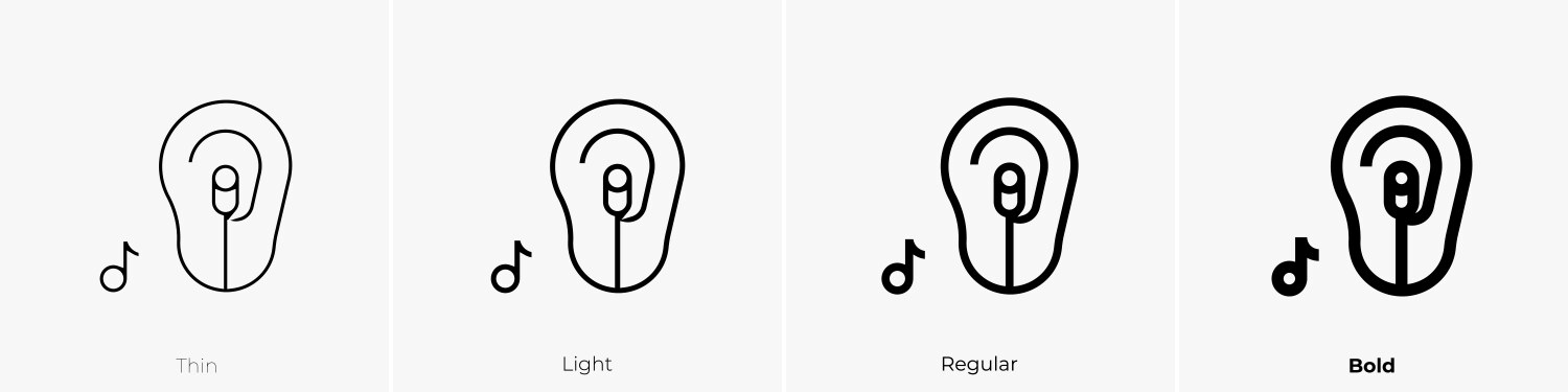 Asmr icon thin light regular and bold style Vector Image