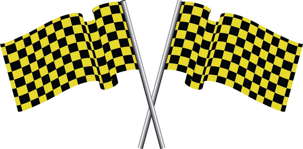 Checked flags Royalty Free Vector Image - VectorStock