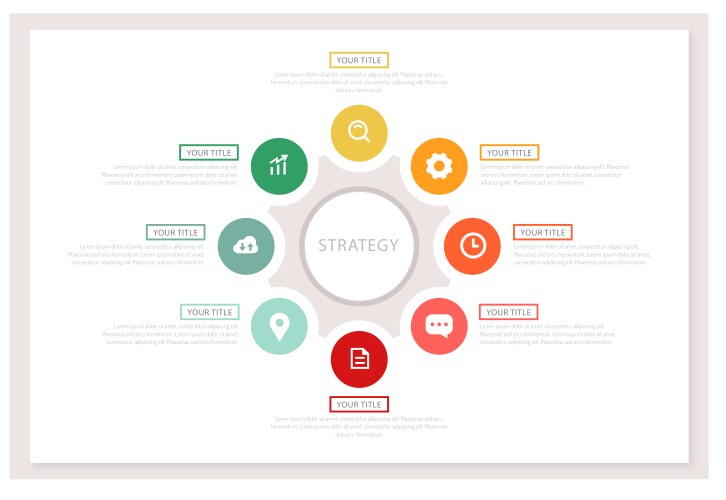 Five ways infographic concept Royalty Free Vector Image