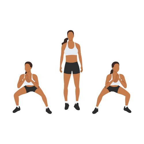 Woman Doing Squats Vector Images (over 550)