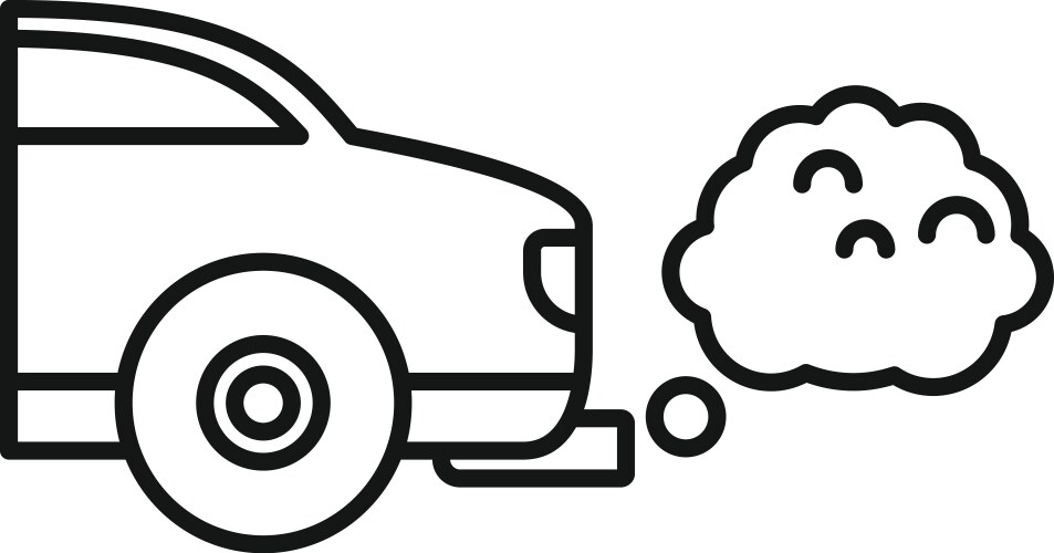 Car emitting smoke pollution from exhaust pipe Vector Image