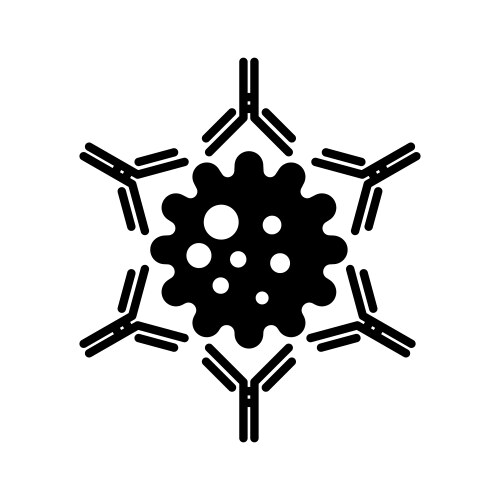 Antibody immunoglobulin immune system icon Vector Image