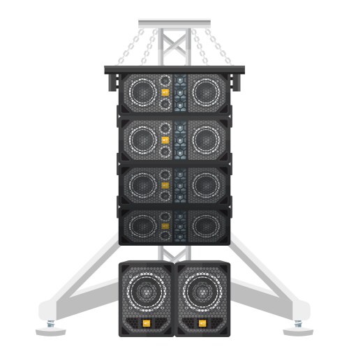 Concert Line Array Sound System Royalty Free Vector Image