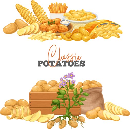 Bunch potato chips spilled Royalty Free Vector Image