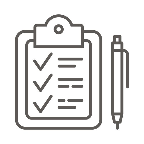 Person checking document color icon Royalty Free Vector