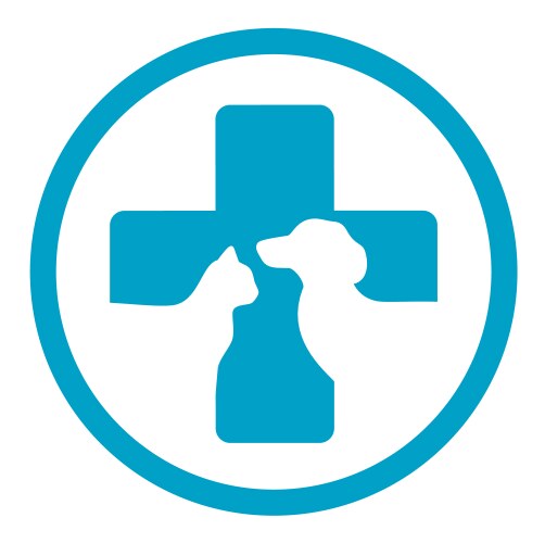 Blue medical veterinary sign Royalty Free Vector Image