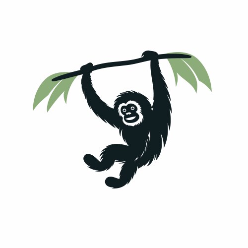 Monkey logo design template monkey logo design Vector Image