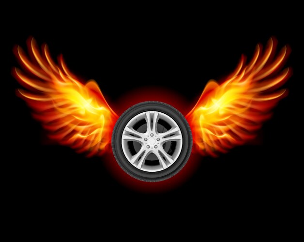 Fire dragon wings Royalty Free Vector Image - VectorStock