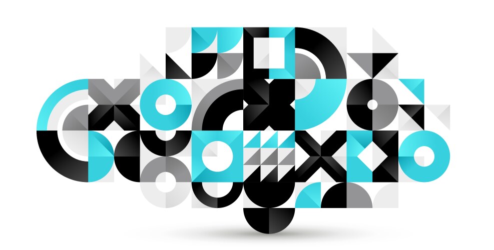 Abstract tiling geometric background bauhaus Vector Image