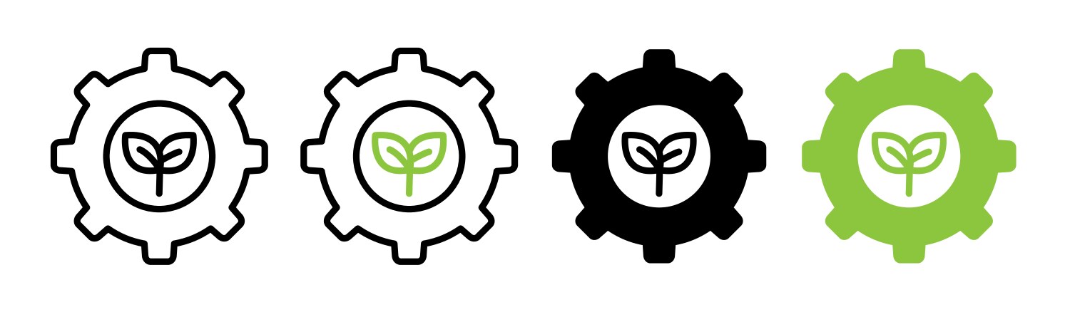 Ecology icon set environmental bio leaf symbol Vector Image