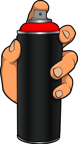 Graffiti spray monster Royalty Free Vector Image