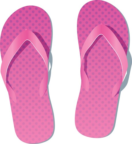 Realistic 3d colors of rainbow flip flop Vector Image