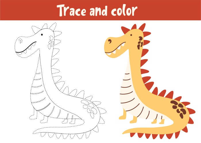 0901 line dragon Royalty Free Vector Image - VectorStock
