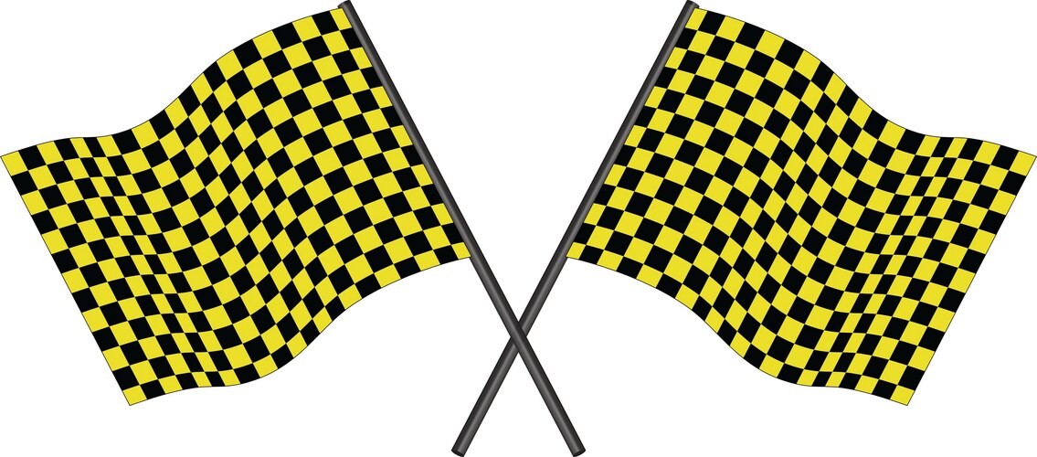 Checked flags Royalty Free Vector Image - VectorStock