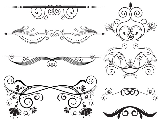 Ornament elements Royalty Free Vector Image - VectorStock