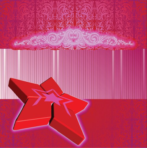 Star podium lamps red light background Royalty Free Vector
