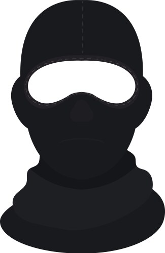 Man with mask robber Royalty Free Vector Image