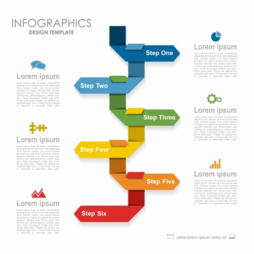 Infographic marketing for workflow layout template