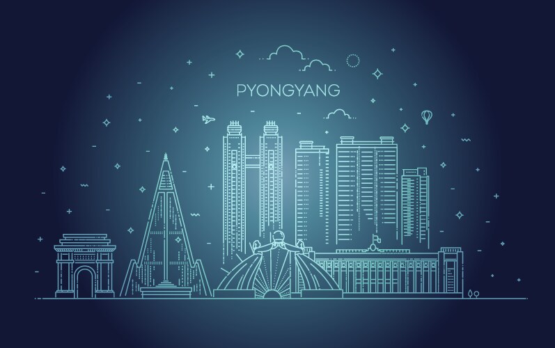 Pyongyang Skyline Korea Vector Images (74)