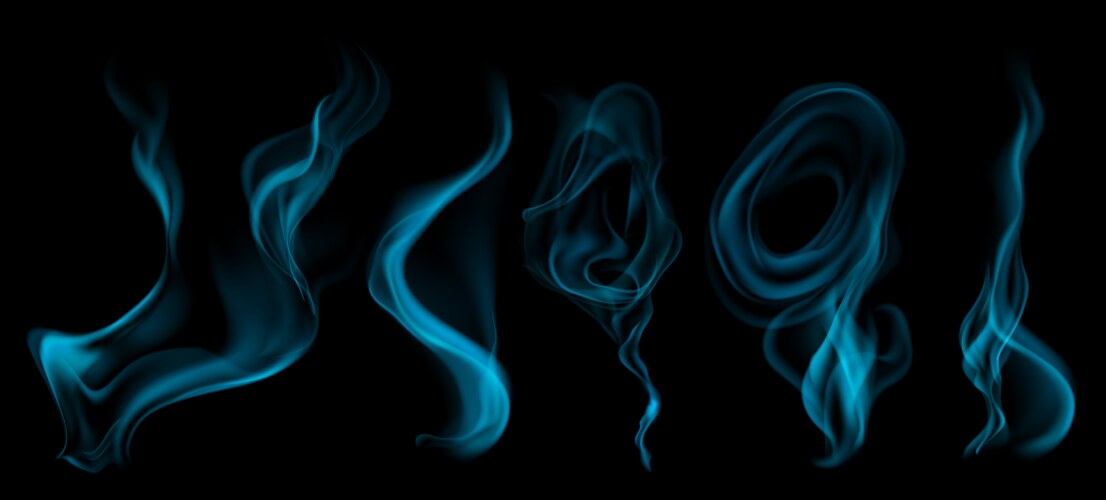 Steaming smoke hot steam stream smoking cloud Vector Image