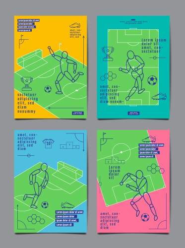 Template sport layout design flat single Vector Image
