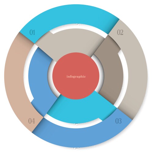 Circle chart infographic template Royalty Free Vector Image