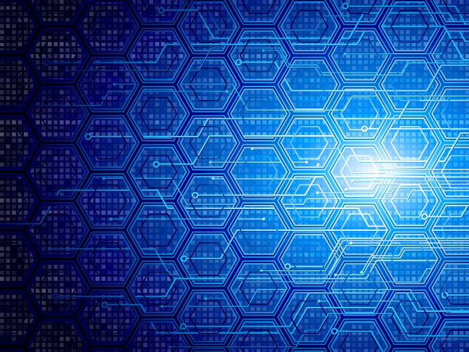 Blue light tech background Royalty Free Vector Image