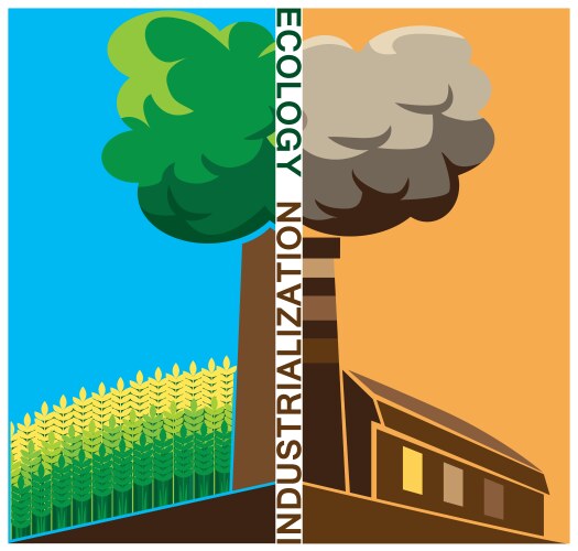 Environmental pollution Royalty Free Vector Image