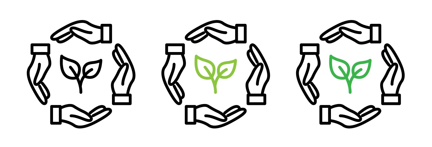 Environment protection icon set eco symbol Vector Image