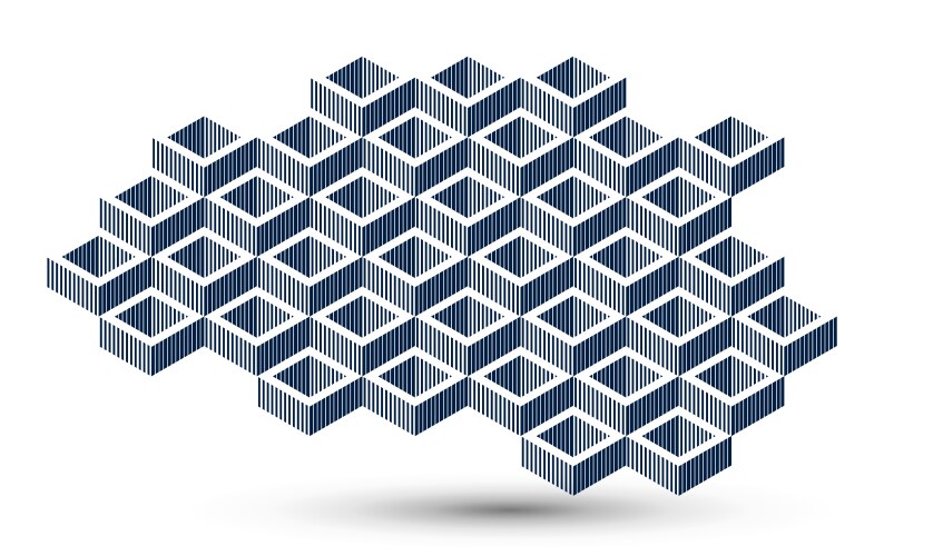 Abstract wallpaper with 3d isometric cubes blocks Vector Image