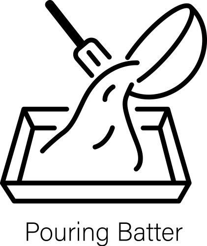 Mixing batter Royalty Free Vector Image - VectorStock