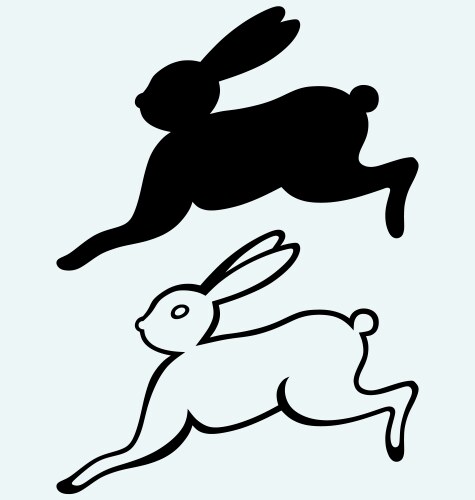 Running hare Royalty Free Vector Image - VectorStock