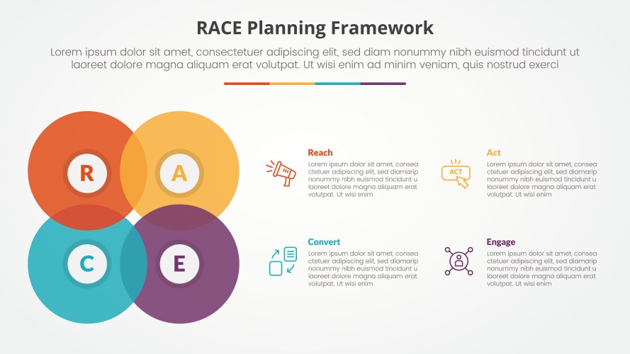 Race framework infographic concept for slide Vector Image Race framework infographic concept for slide Vector Image