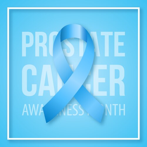 Blue ribbon as a symbol of prostate cancer Vector Image