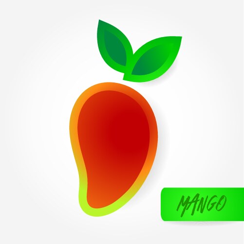 Mango fruit isolated fresh Royalty Free Vector Image