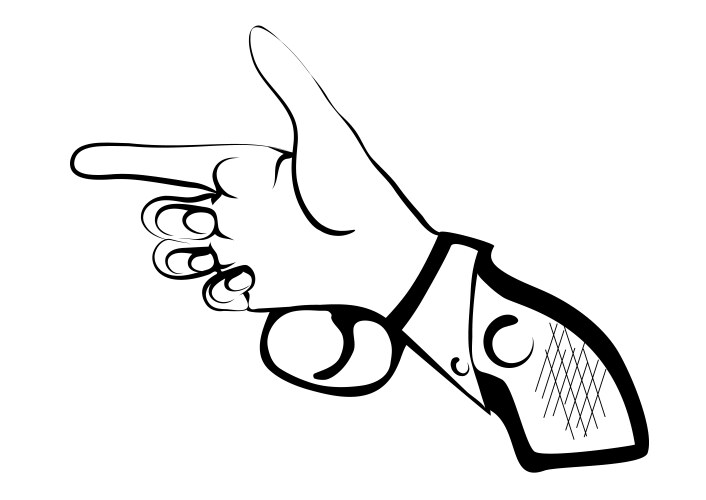 Cartoon hand and comic arm with five fingers Vector Image