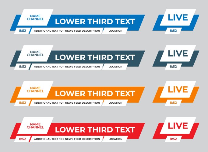 Lower thirds template Royalty Free Vector Image