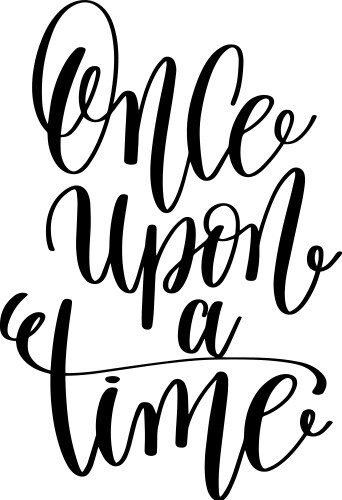 Tea time - black and white hand lettering Vector Image