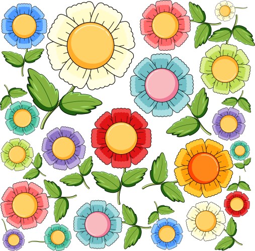 Flower theme image 4 Royalty Free Vector Image