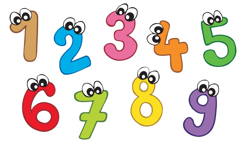 Cartoon numbers Royalty Free Vector Image - VectorStock