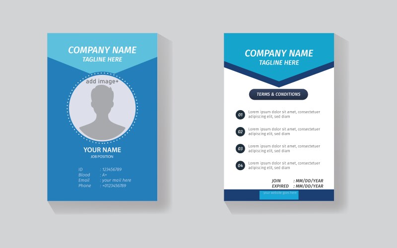 Editable business id card template Royalty Free Vector Image