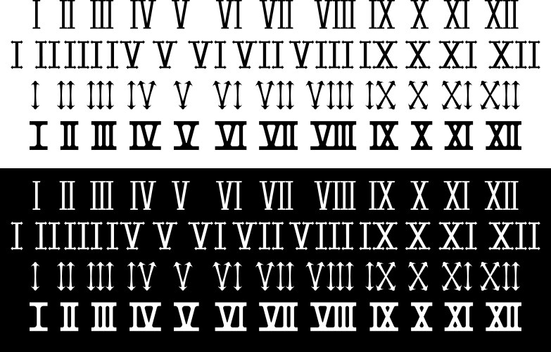 Roman numerals Royalty Free Vector Image - VectorStock