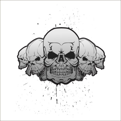 Hand drawing skull and bones Royalty Free Vector Image