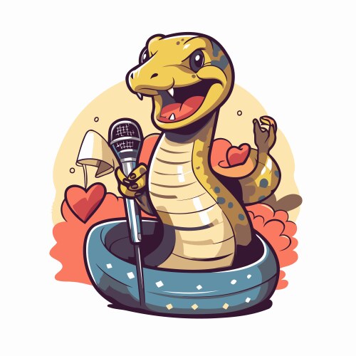 Cute snake cartoon mascot design Royalty Free Vector Image